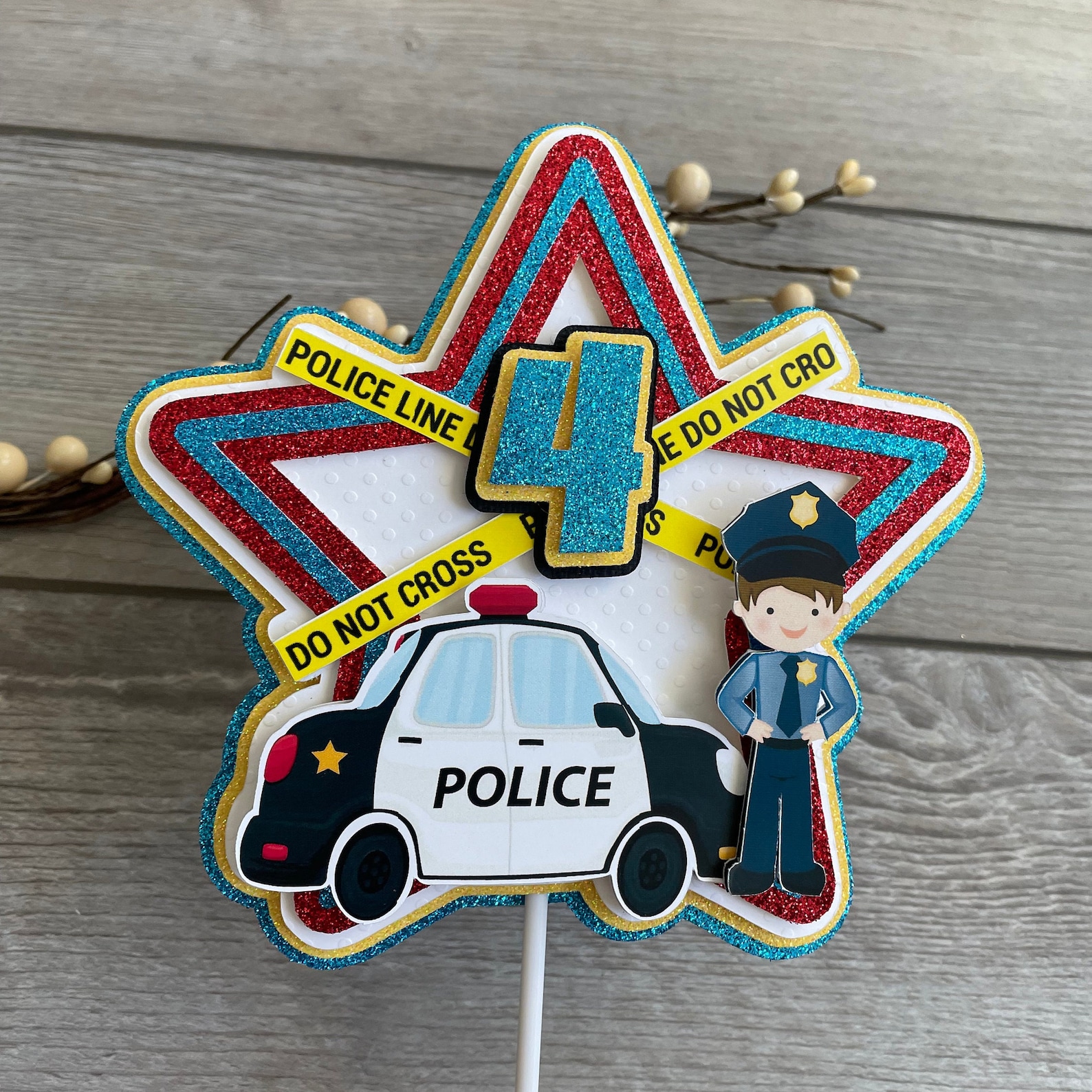 Police Kids Cake Topper Police Officer Cake Decor Police - Etsy