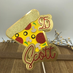 Pizza Cake Topper, Custom Cake Topper, Italian Party, Personalized Cake ...