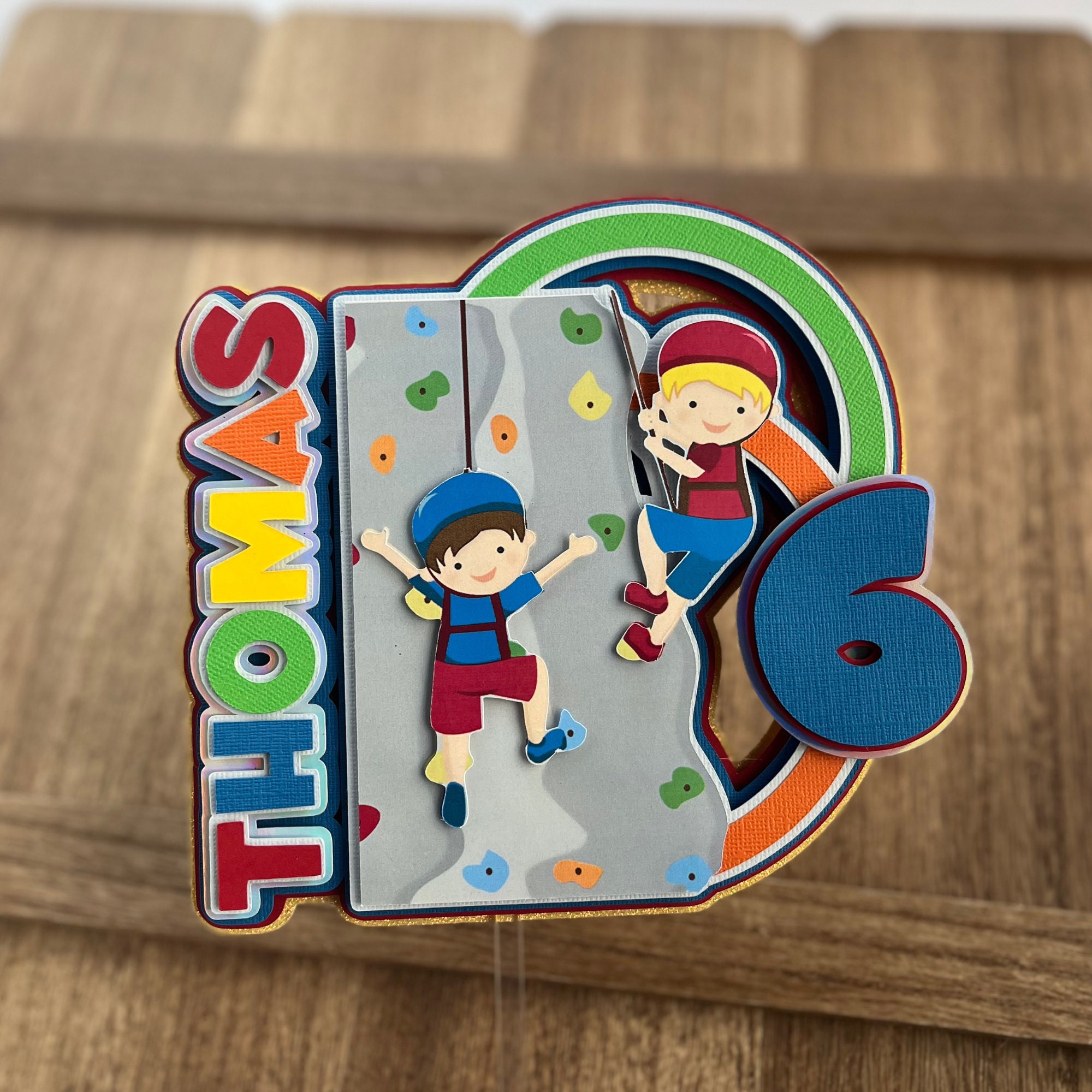 Rock Climbing Cake Topper: Kids Birthday Party Decoration - Etsy