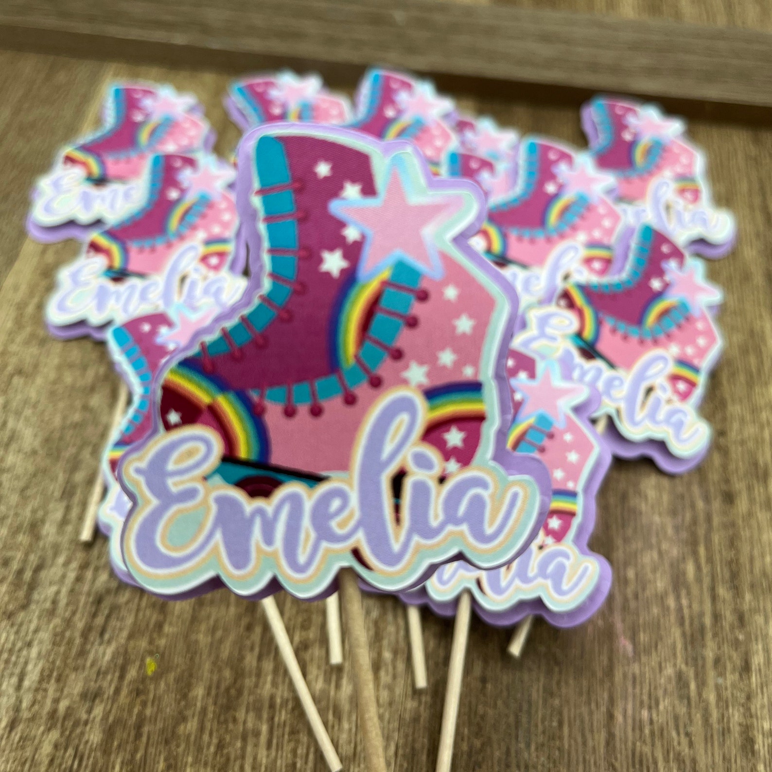 Roller Skate Birthday Cake Topper Roller Derby Party Roller - Etsy