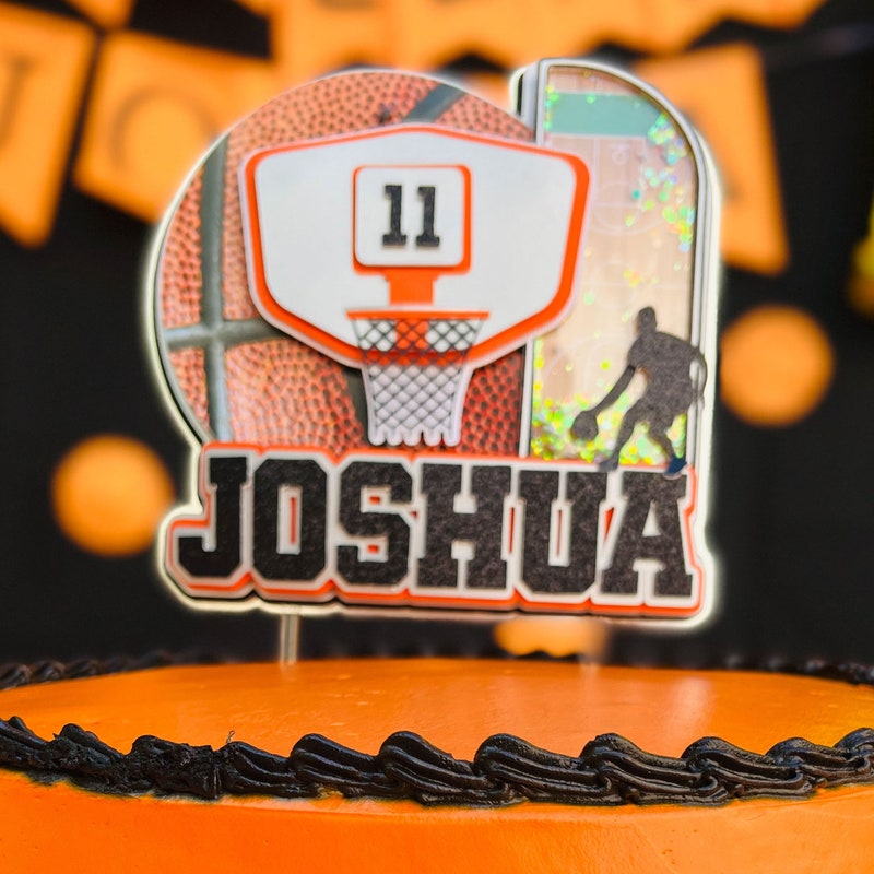 Basketball Cake Topper - Etsy