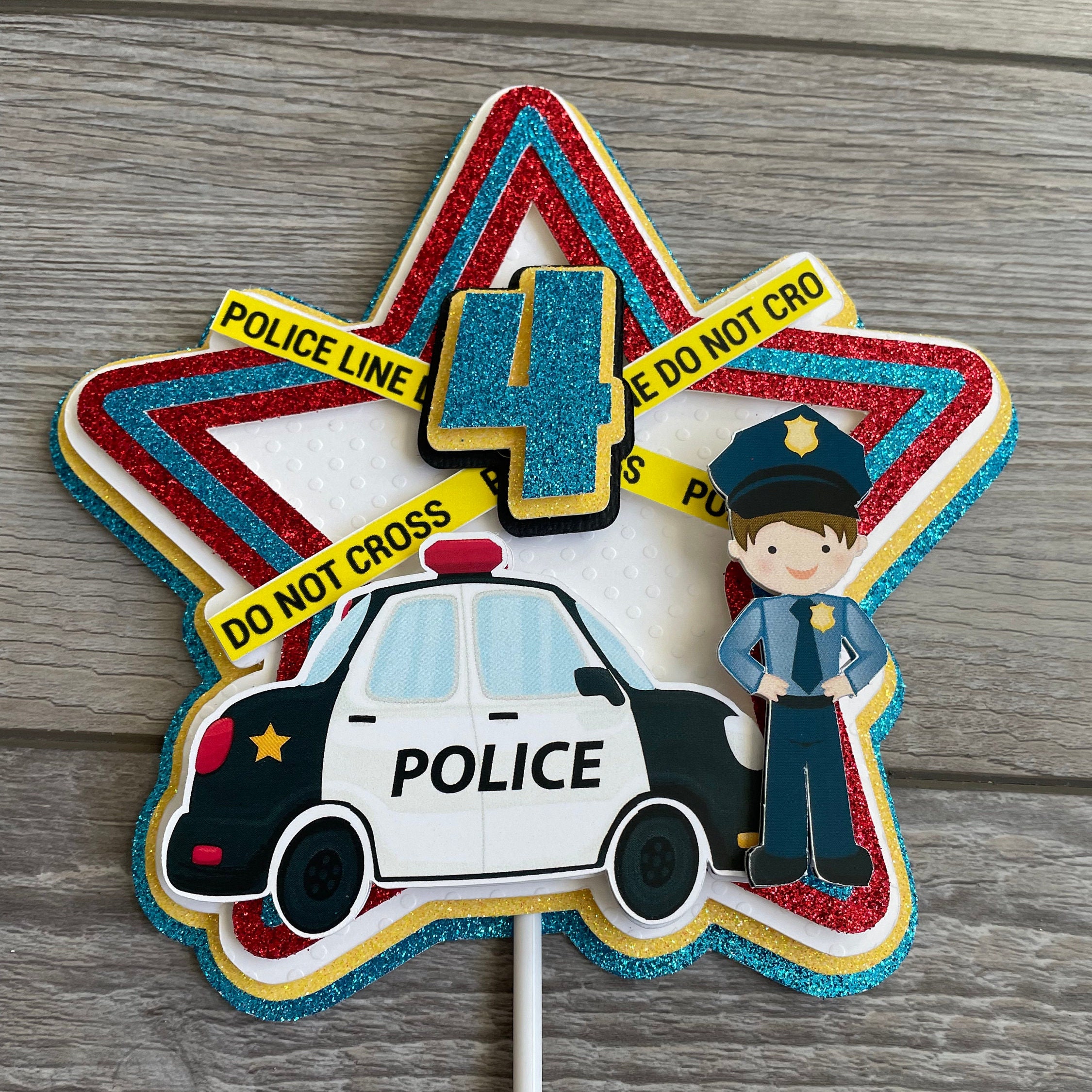 Police Kids Cake Topper Police Officer Cake Decor Police - Etsy