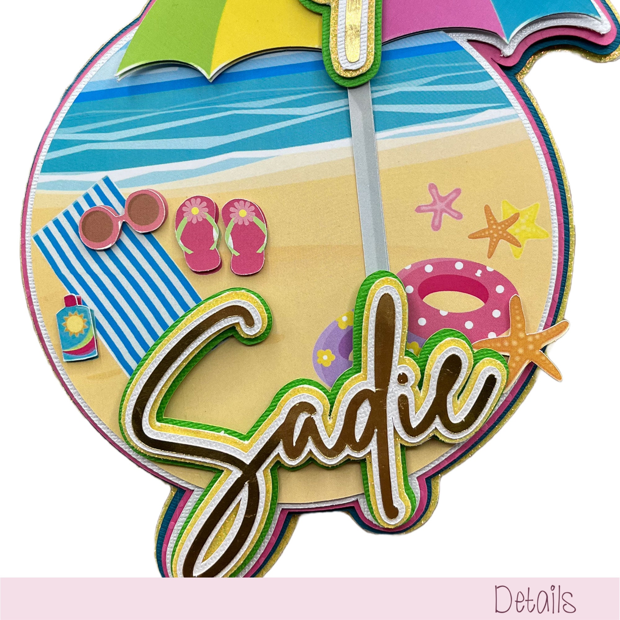 Topper de pastel de playa decoración de pastel de cumpleaños - Etsy México