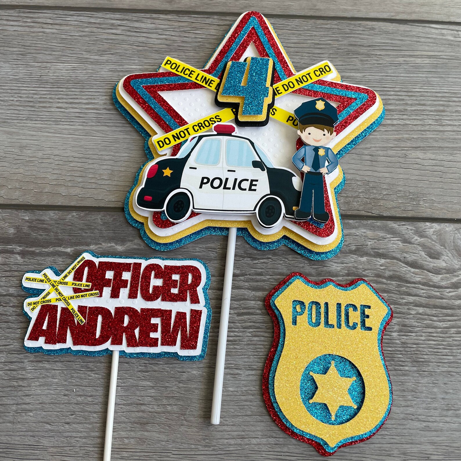 Police Kids Cake Topper Police Officer Cake Decor Police - Etsy