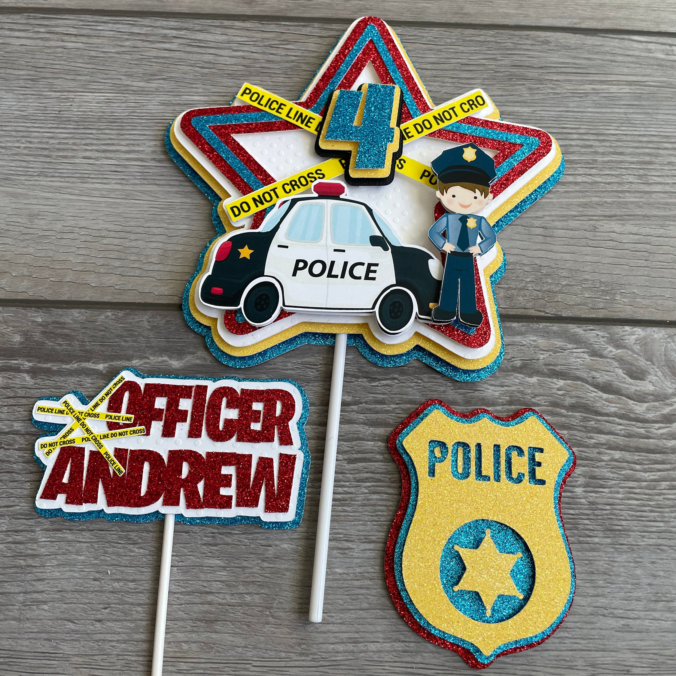 Police Kids Cake Topper Police Officer Cake Decor Police - Etsy