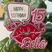 Lips Cake Topper, Kisses Birthday, Cherries and Lips Theme Party ...