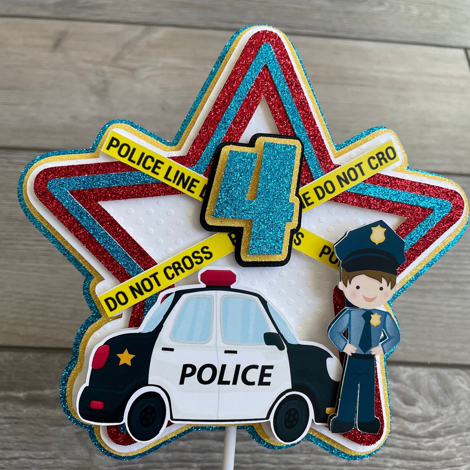 Police Kids Cake Topper Police Officer Cake Decor Police - Etsy