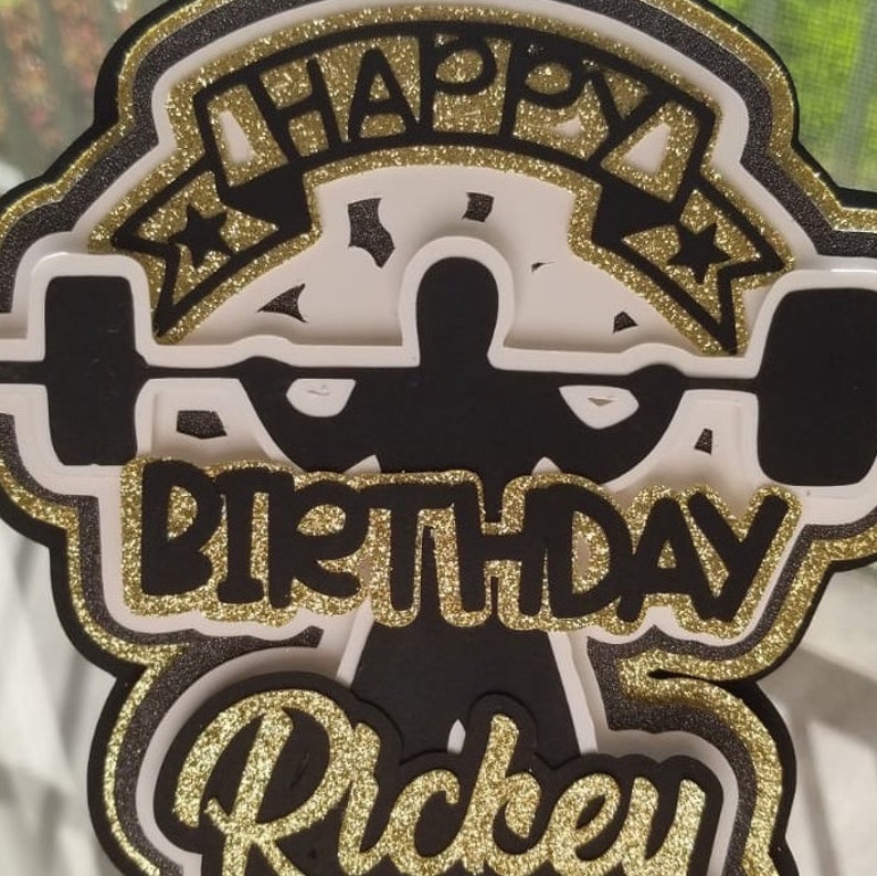 Weights Trainer Cake Topper Weights Lifter Birthday Workout - Etsy