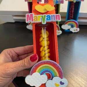 Rainbow Favor Box, Rainbow Theme Birthday, Rainbow Party Favors ...