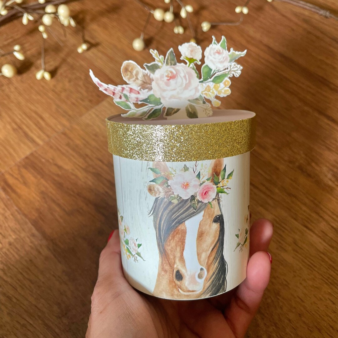 Floral Horse Chip Can Wrappers, Cowgirl Birthday Party Favors - Etsy