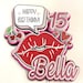 Lips Cake Topper, Kisses Birthday, Cherries and Lips Theme Party ...