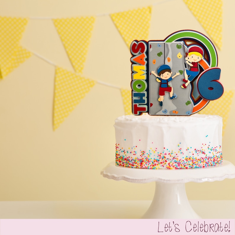 Rock Climbing Cake Topper: Kids Birthday Party Decoration - Etsy