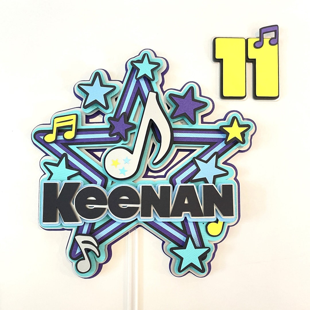 Music Notes Cake Topper: Teen Birthday Party Centerpiece - Etsy