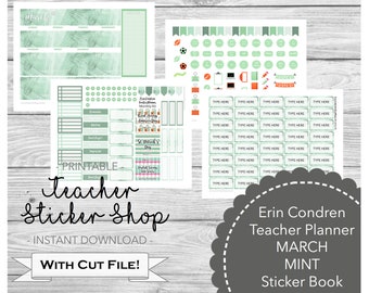 Printable Planner Stickers for Teacher by TeacherStickerShop
