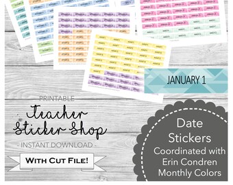 Printable Planner Stickers for Teacher by TeacherStickerShop
