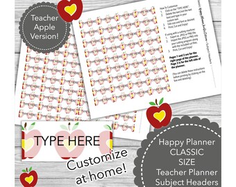 Printable Planner Stickers for Teacher by TeacherStickerShop