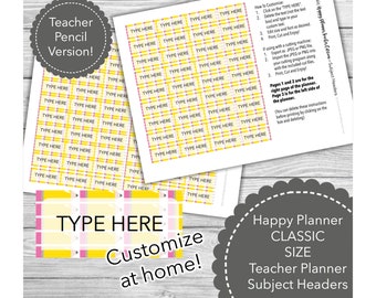 Printable Planner Stickers for Teacher by TeacherStickerShop