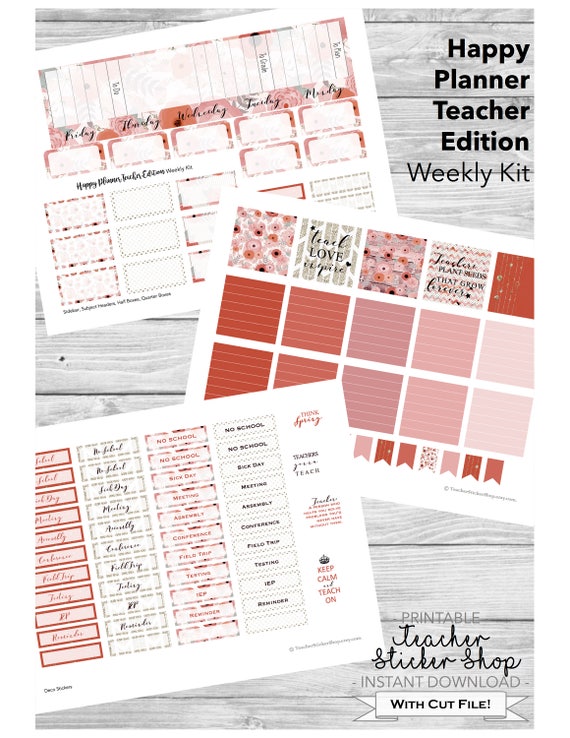 Happy Planner Teacher Stickers at Abbey Wales blog