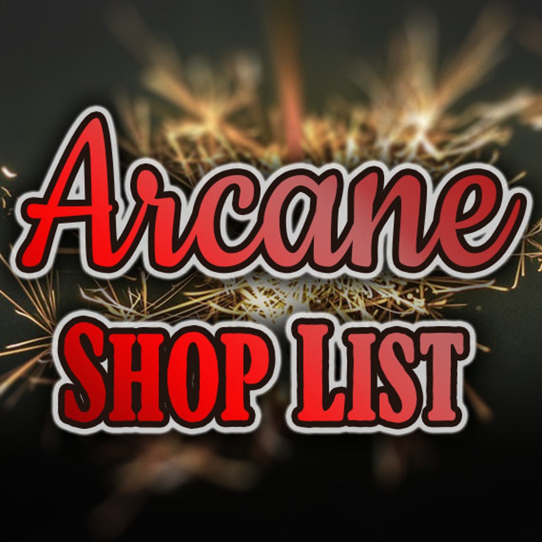 Arcane Shop Magic Shop Goods List With Prices - Etsy