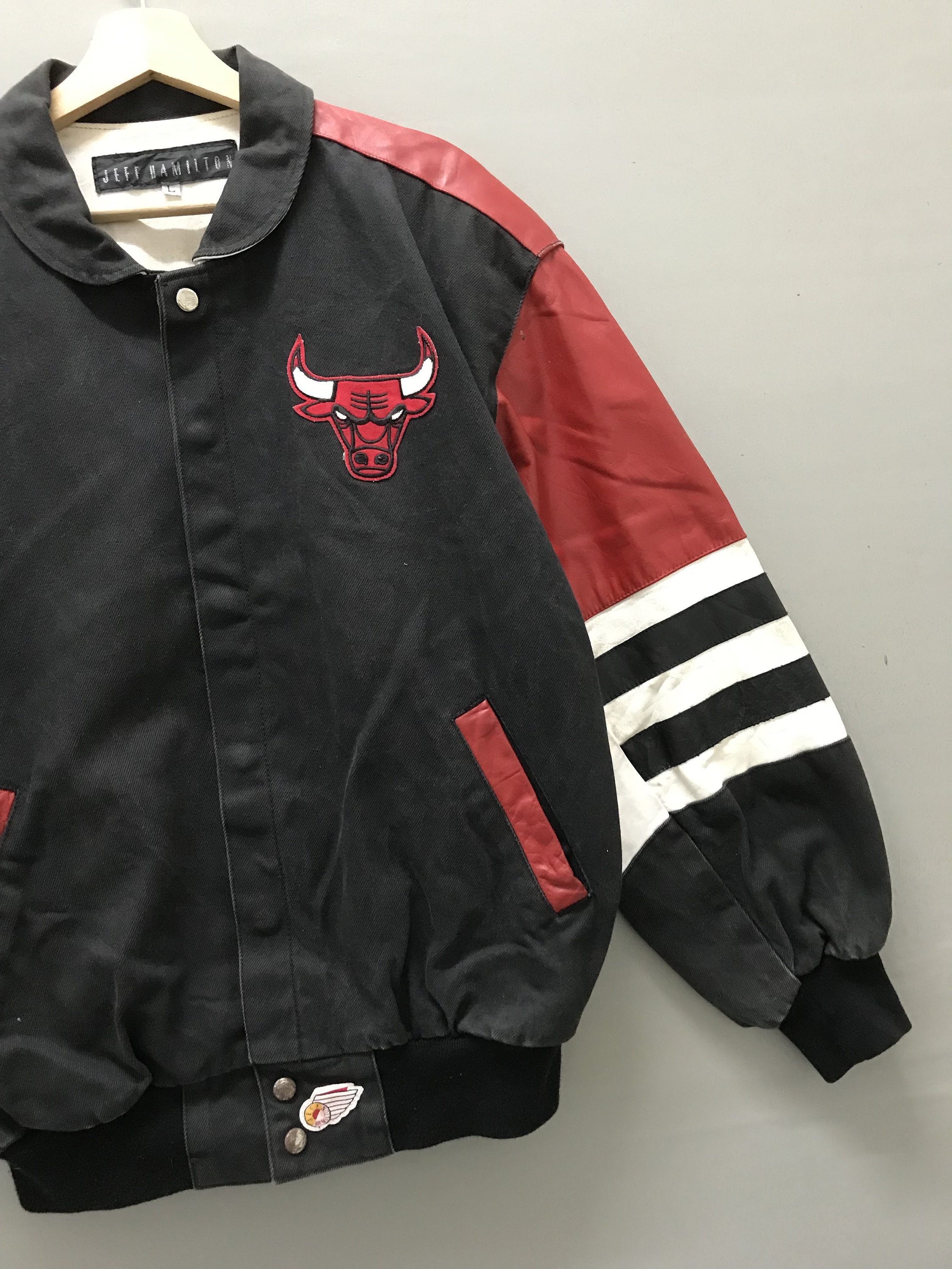 Vintage 90s Jeff Hamilton Chicago Bulls Jacket - Etsy
