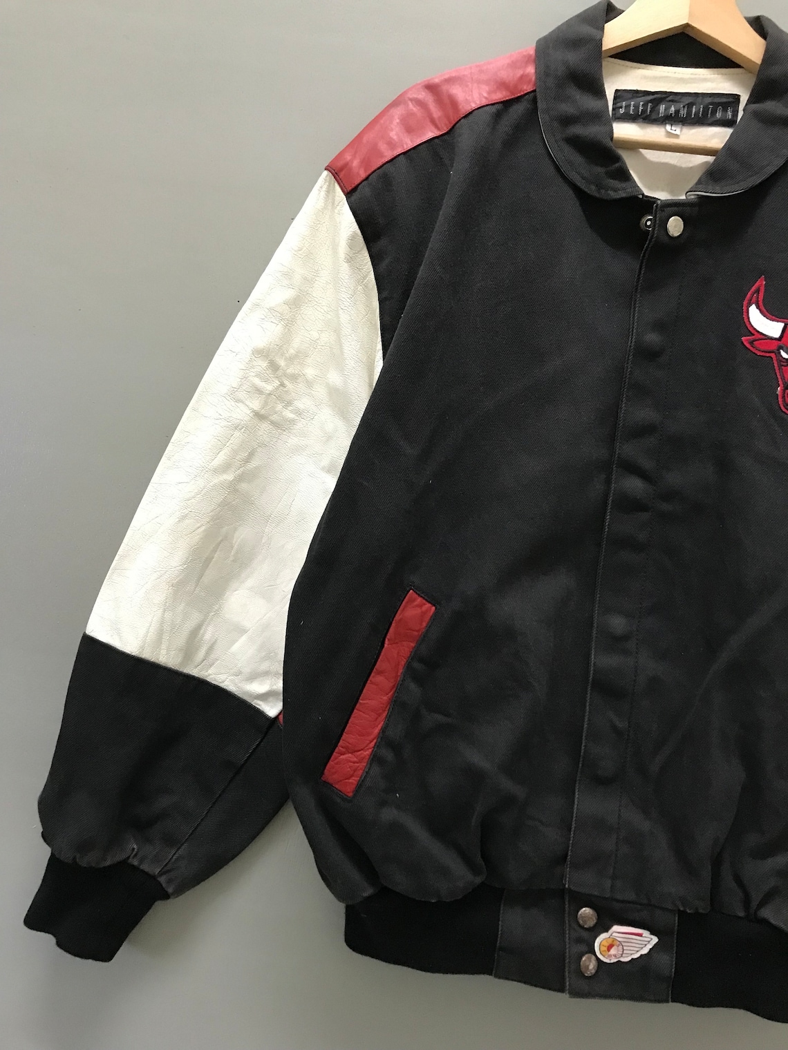 Vintage 90s Jeff Hamilton Chicago Bulls Jacket - Etsy