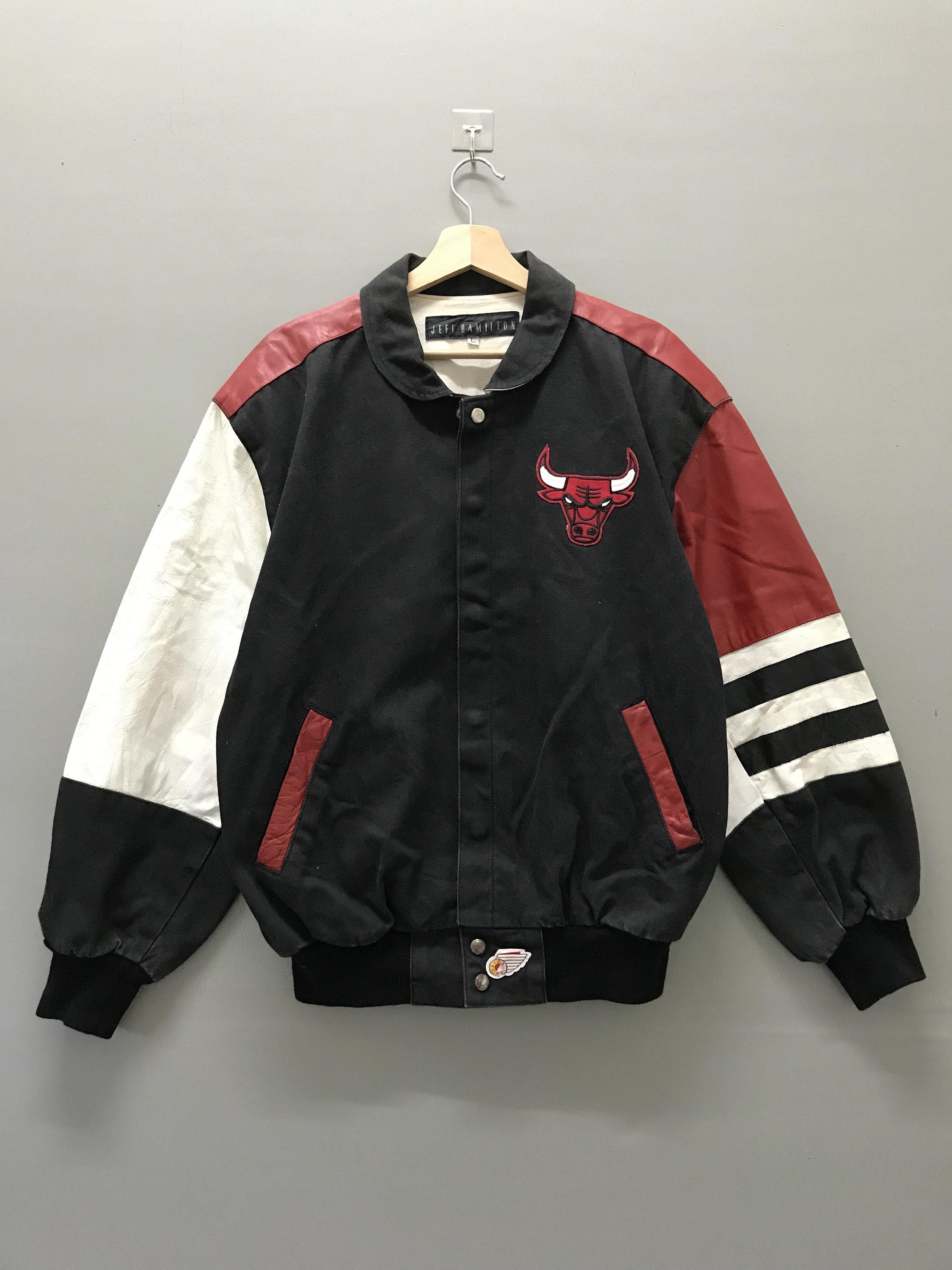 Vintage 90s Jeff Hamilton Chicago Bulls Jacket - Etsy
