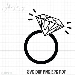 Wedding Svg Diamond Engagement Ring Svg Diamond Ring Svg Engagement ...