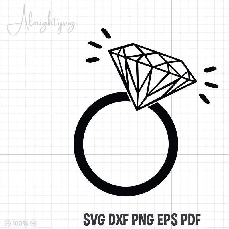 Diamond Ring Svg - Etsy