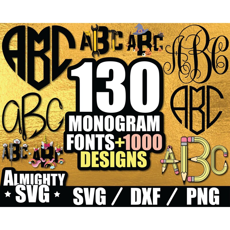 Monogram Svg Files - Etsy