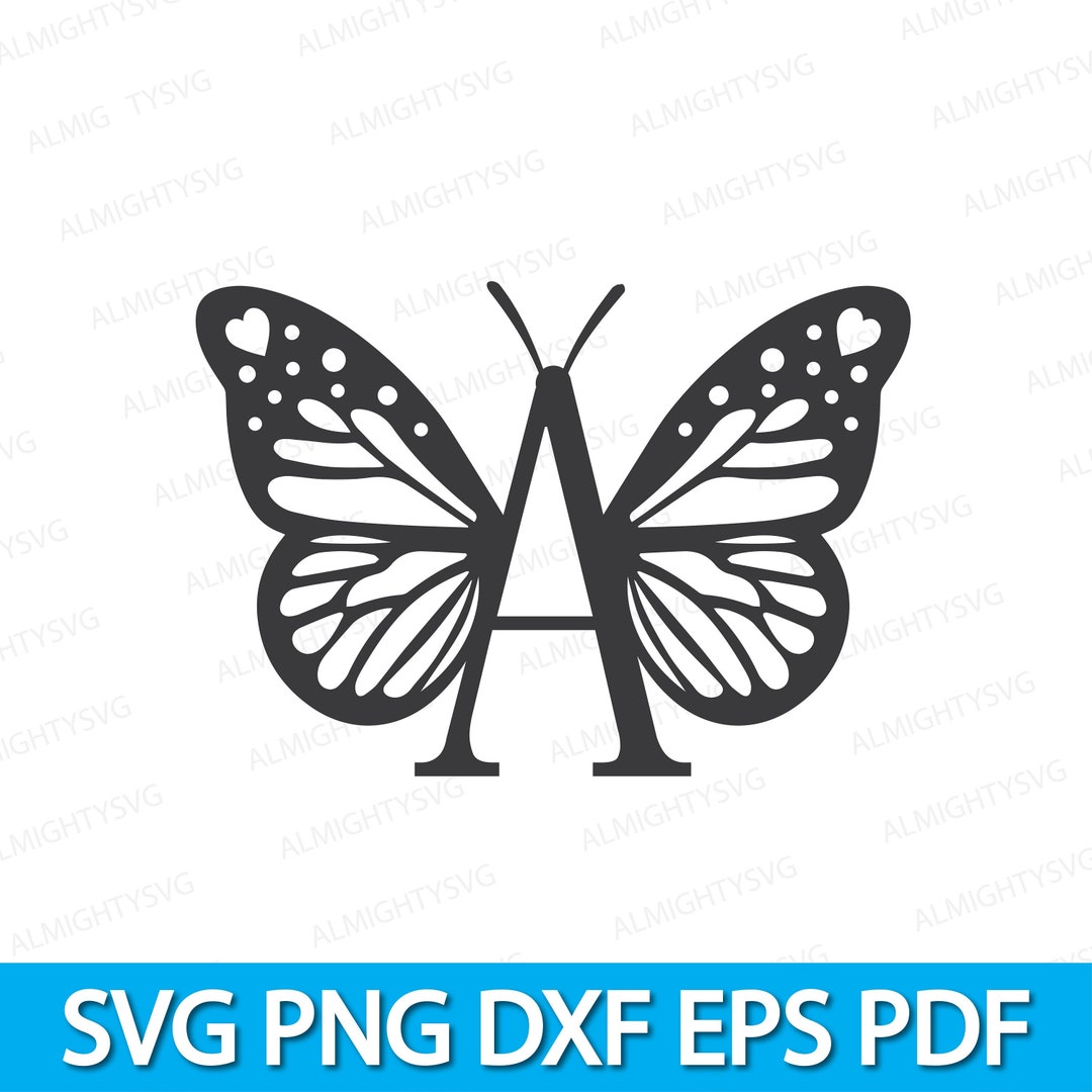 Butterfly Monogram SVG Monogram Font SVG | Monogram SVG | Butterfly Svg ...