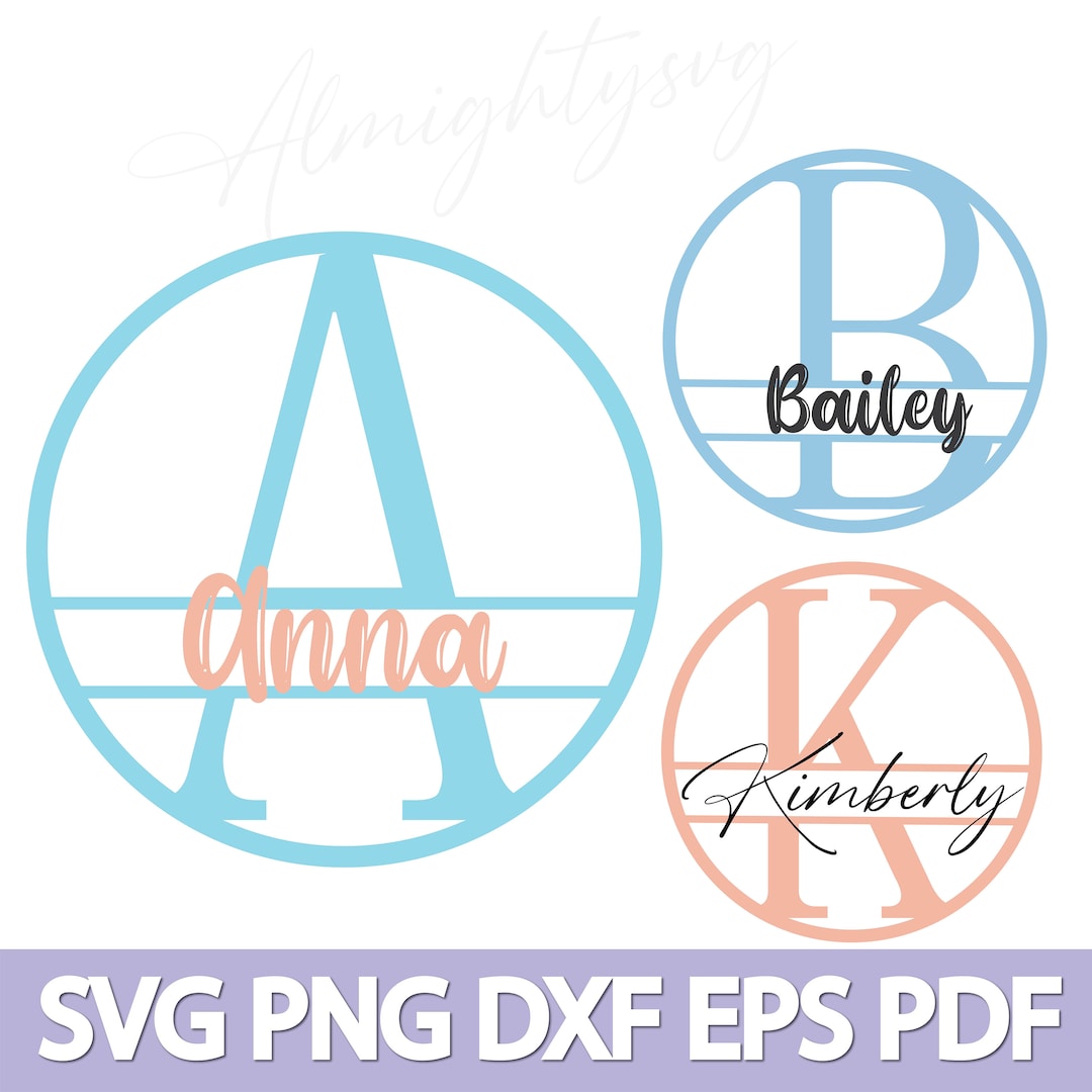 Split Monogram SVG | Monogram Font SVG | Monogram Svg | Svg Fonts ...