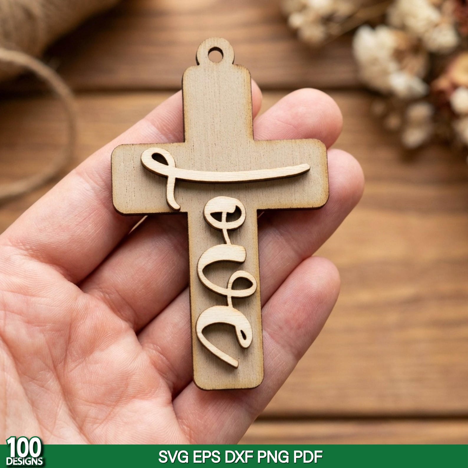 Paquete de cruces SVG para corte láser, diseño de adornos cristianos ...