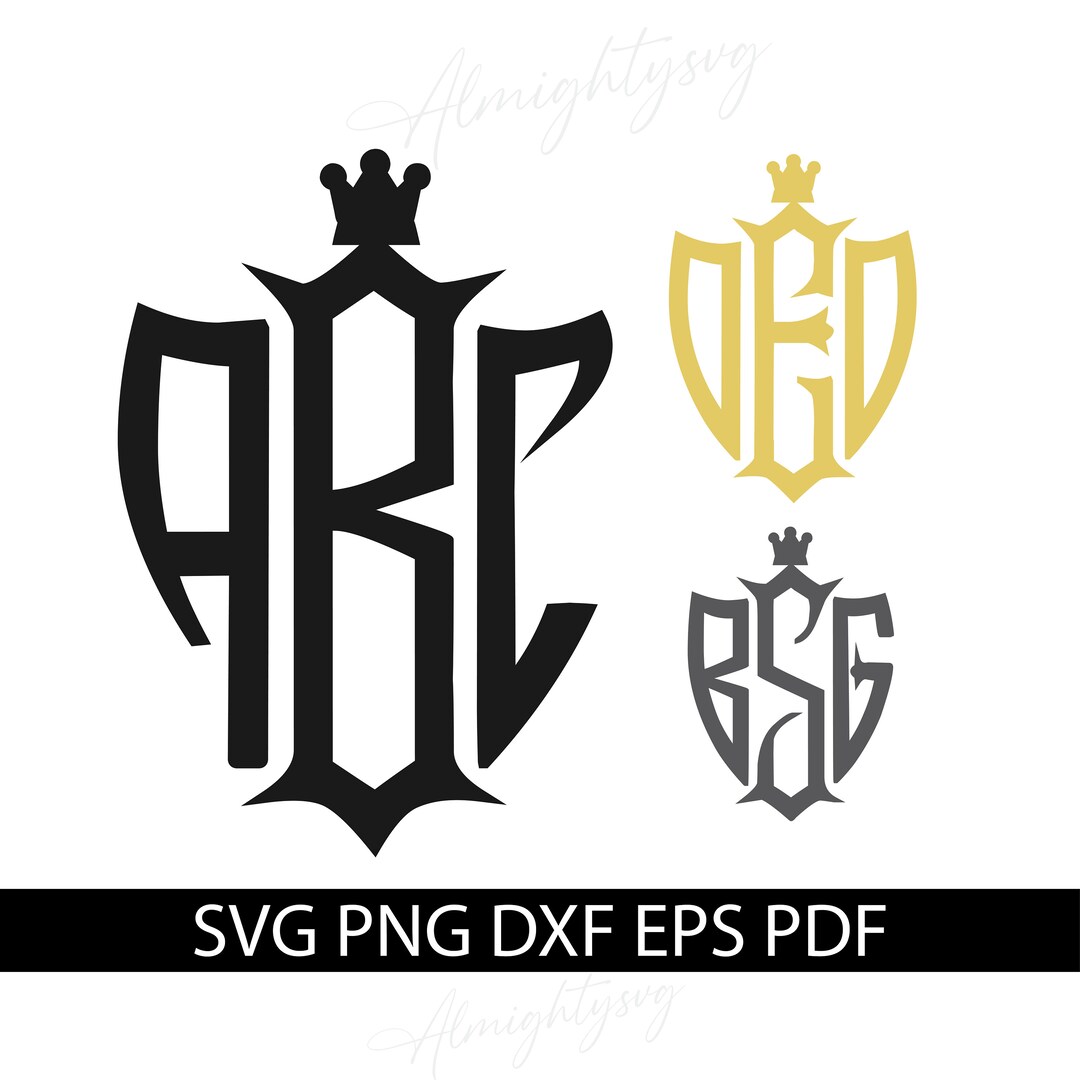Monogram Svg, Monogram Font Svg, Monogram SVG, Egraving, Alphabet Font ...