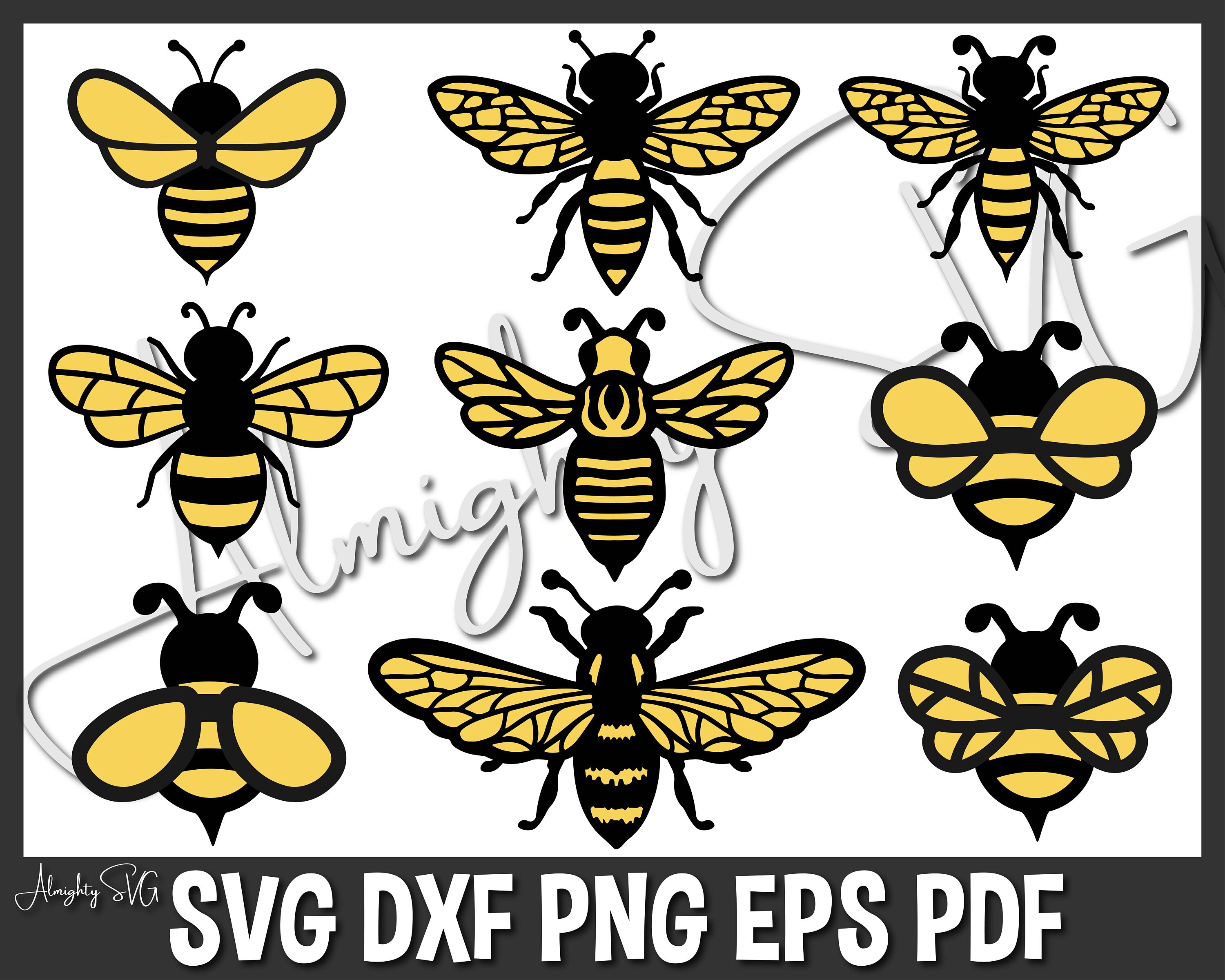 Bee Svg 3d Bee Svg Layered Bee Svg Bee Svg Template for - Etsy UK