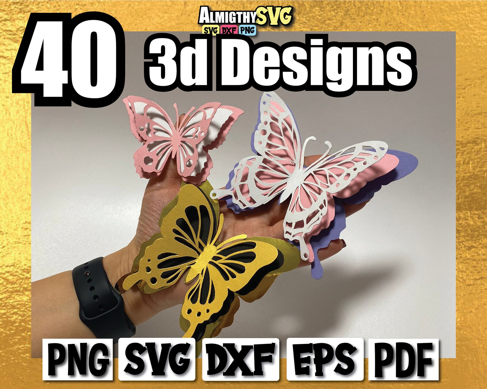 Butterfly SVG 3D Butterfly Svg Butterfly Bundle Svg - Etsy