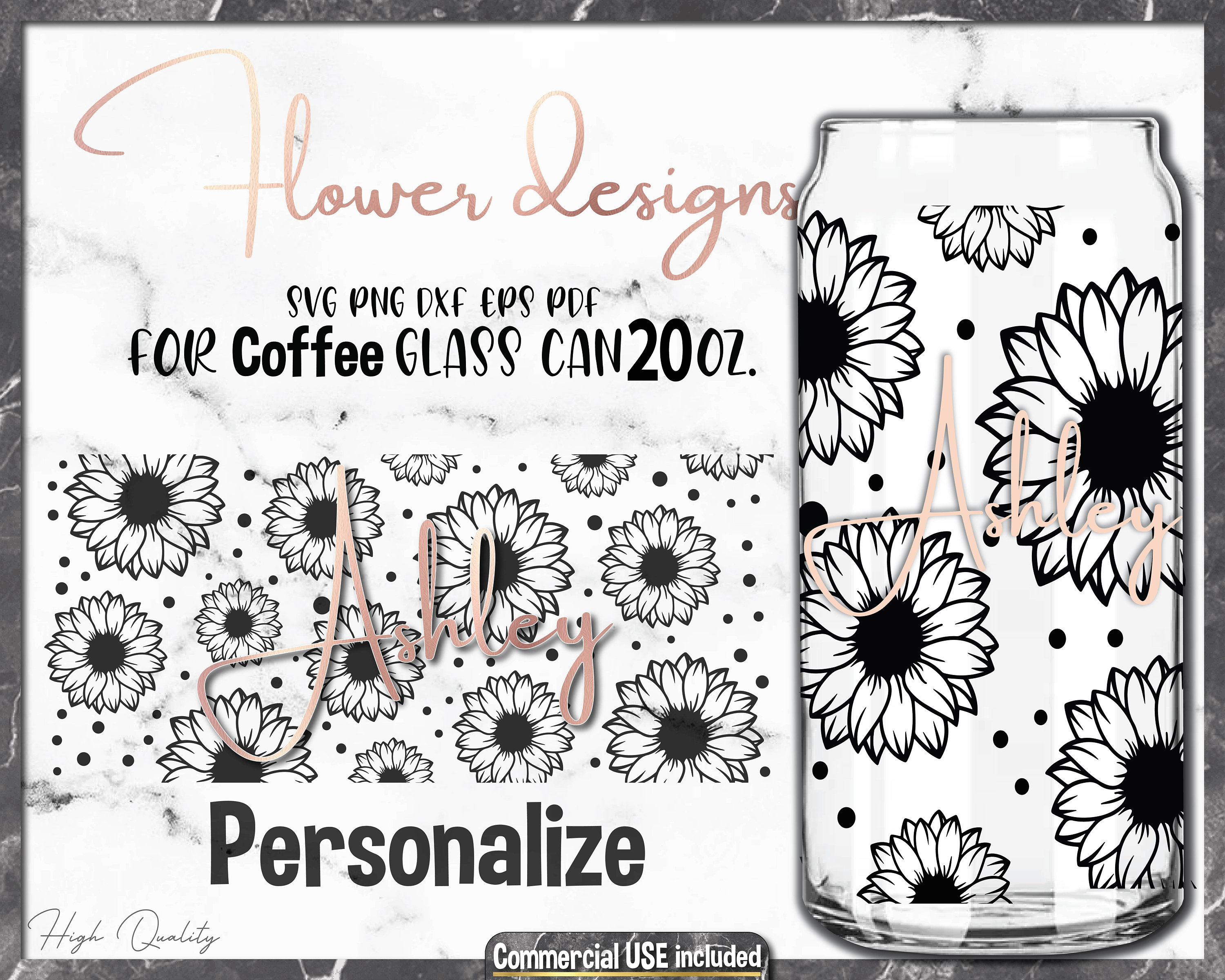 Coffee Glass Wrap Svg, Can Glass Wrap Svg, 20oz Glass Can Svg, Coffee ...