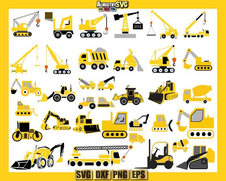 Construction Svg, Trucks Svg, Construction Bundle Svg, Digger Svg, Dump ...
