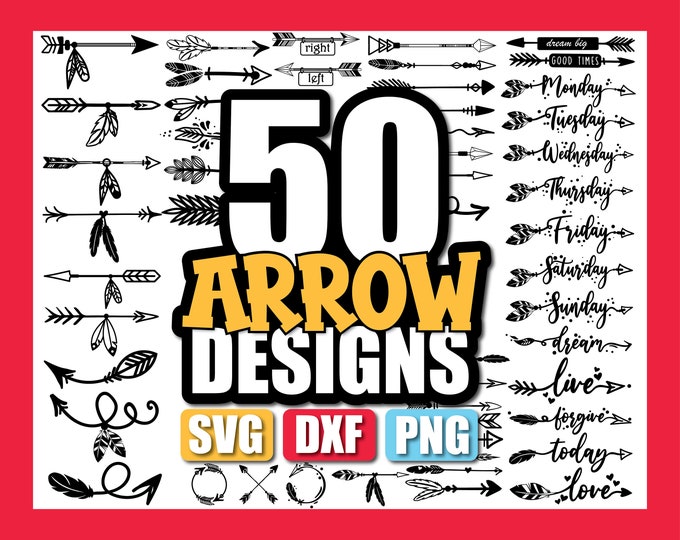 21 Arrow SVG Files, Arrow Clipart, Arrow DXF, Arrow PDF, Arrow ...