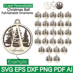 Christmas Balls Tree Decorations Craft Hanging SVG, Christmas Ornaments ...