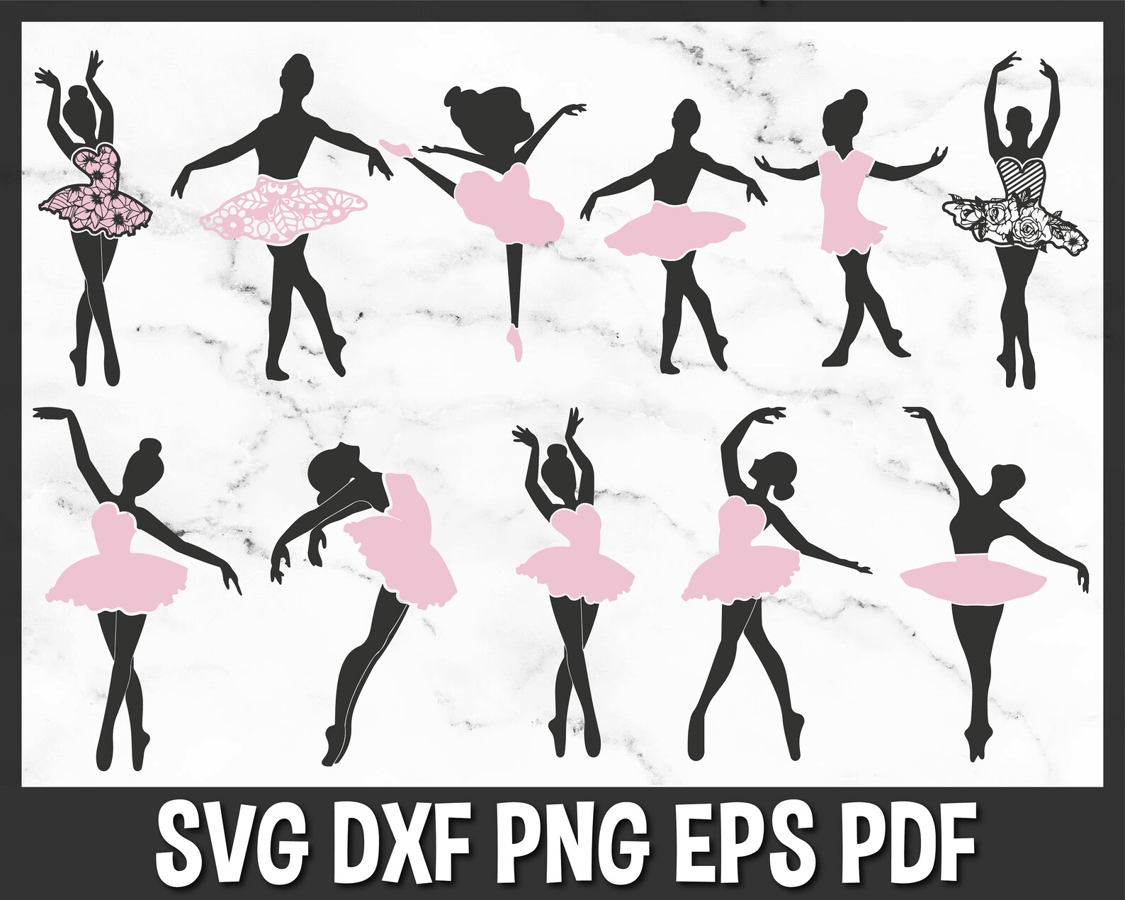BALLET SVG Bundle / Ballerina Svg / Ballet Shoes Svg / - Etsy