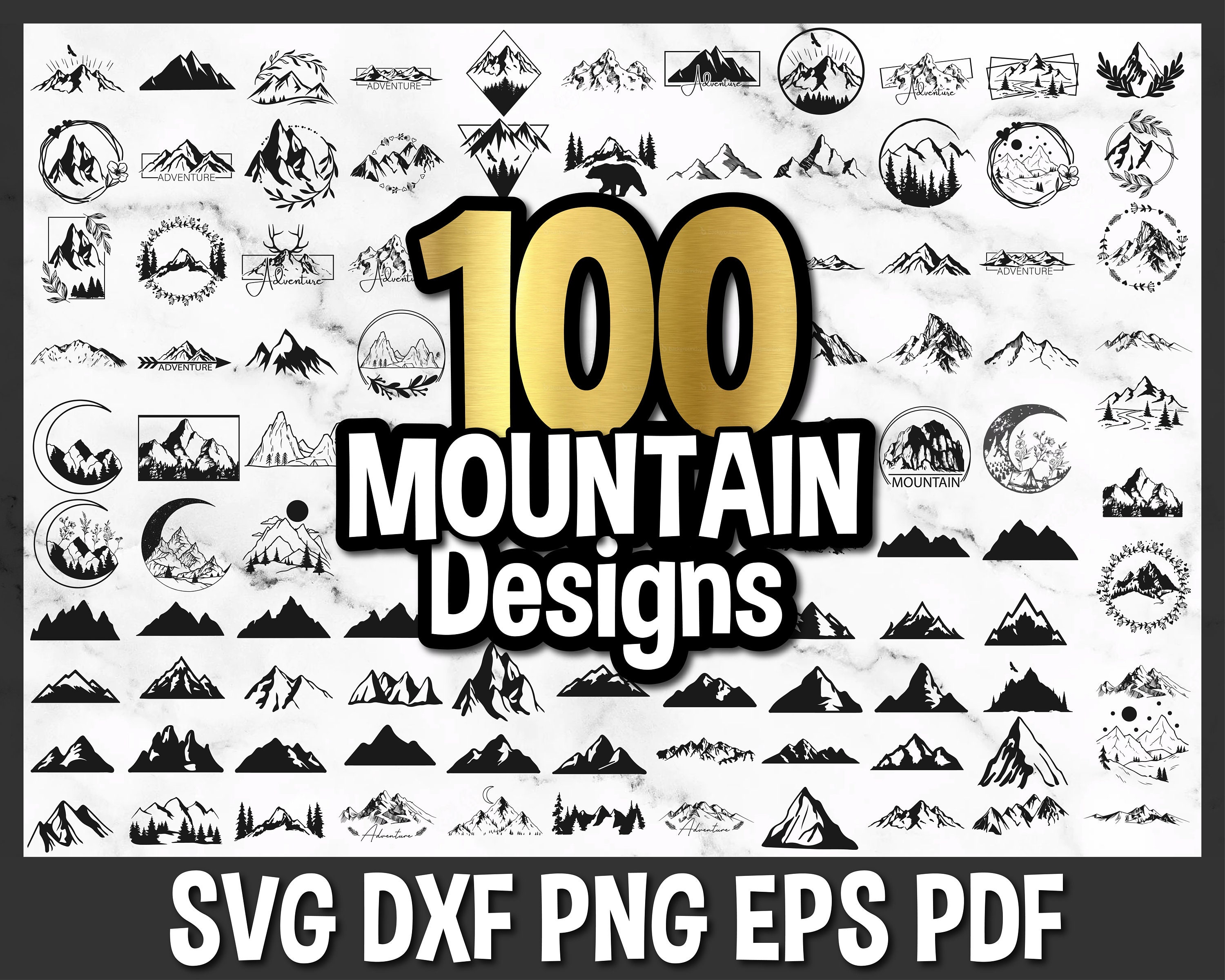 Mountains SVG Mountain Bundle Svg Forest Svg Adventure Svg - Etsy