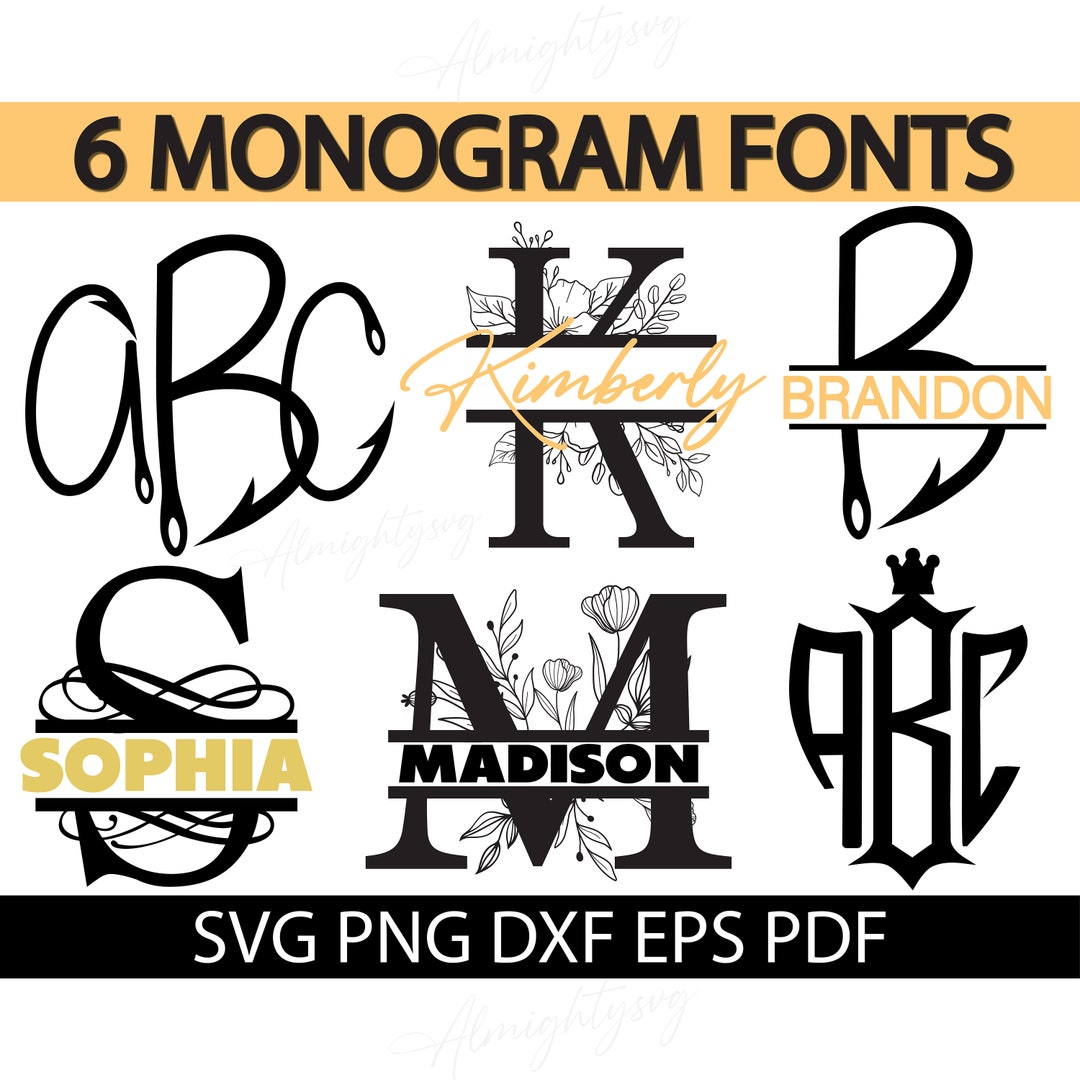 Monogram Bundle SVG | Monogram Letters Svg | Monogram Alphabet ...