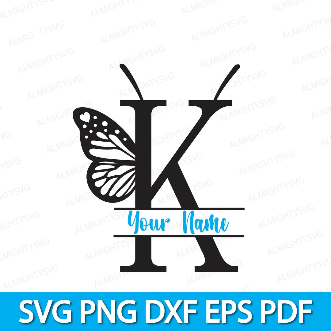 Butterfly Monogram SVG Monogram Font SVG | Monogram SVG | Butterfly Svg ...
