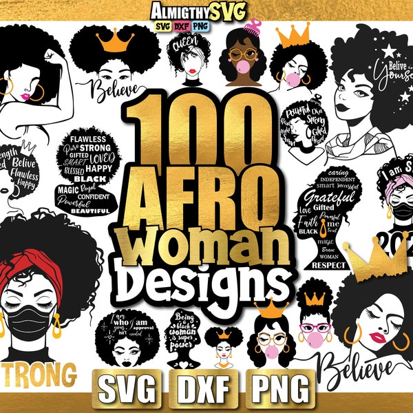 Afro Svg - Etsy