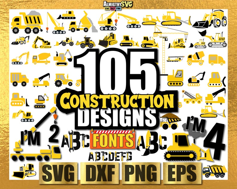 Construction Svg, Trucks Svg, Construction Bundle Svg, Digger Svg, Dump ...