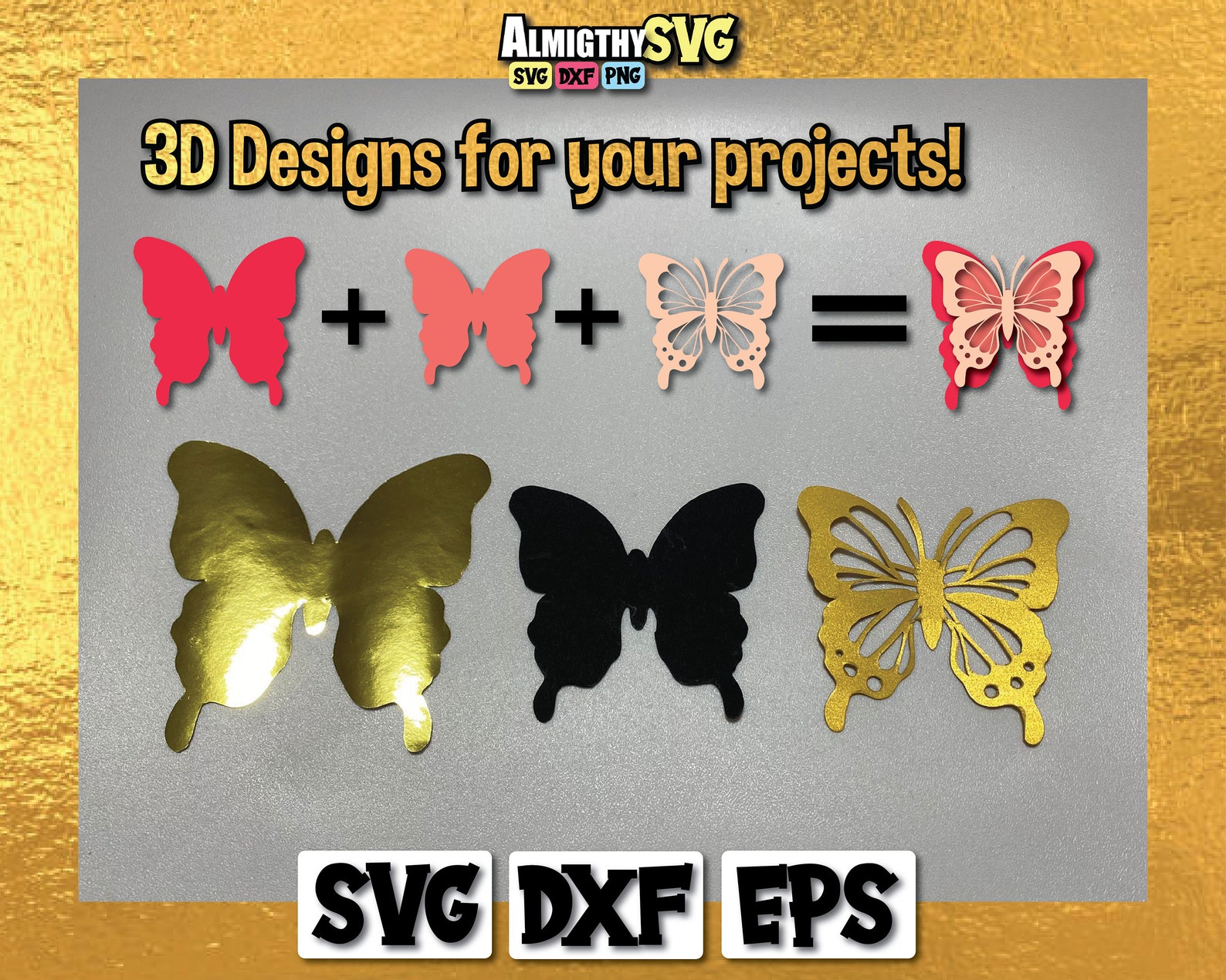 Butterfly SVG 3D Butterfly Svg Butterfly Bundle Svg | Etsy