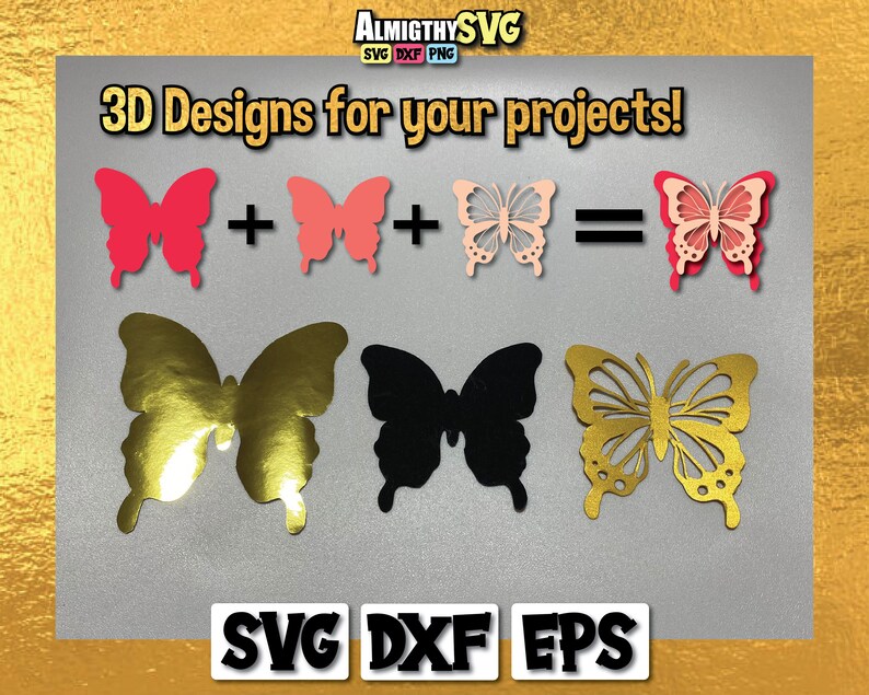 Butterfly SVG 3D Butterfly Svg Butterfly Bundle Svg | Etsy