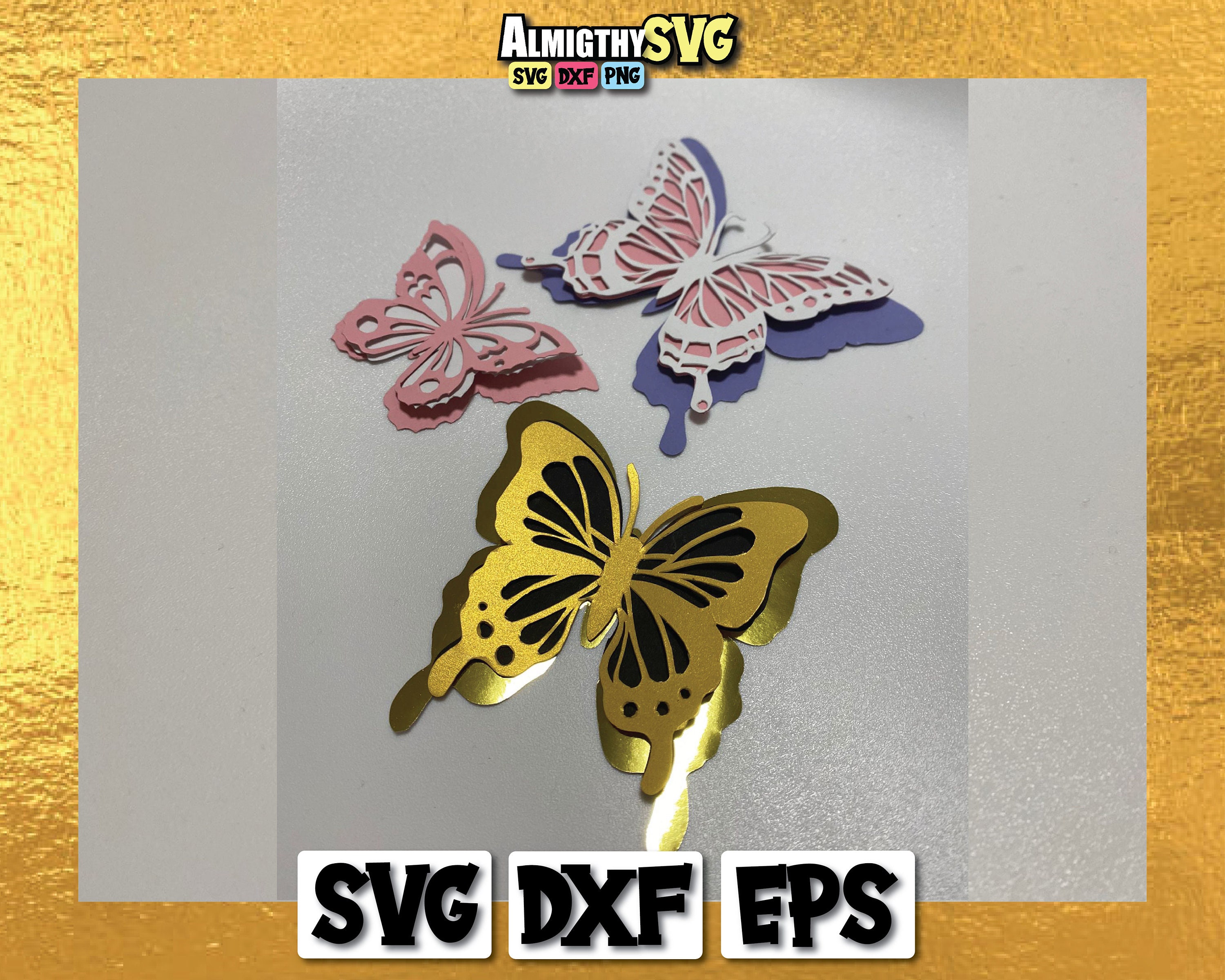 Butterfly SVG 3D Butterfly Svg Butterfly Bundle Svg | Etsy UK