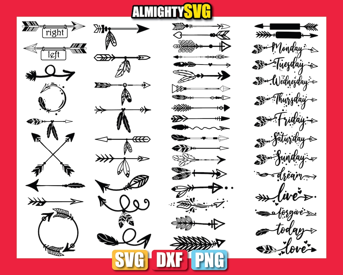 Arrow Svg Arrow Bundle Svg Arrow Vector Arrow Clipart SVG | Etsy