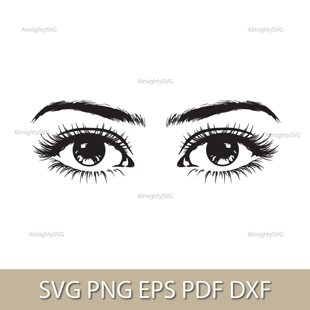 Eyelashes SVG File, Makeup SVG File, Eye Svg, Woman Svg, Eyebrow Svg ...